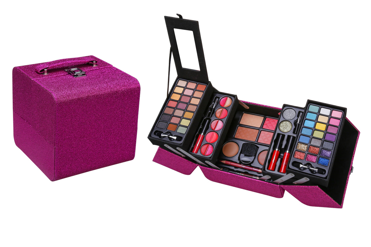 PURPLE GLITTER DELUXE JEWELRY BOX MAKEUP KIT – Cameo Cosmetics